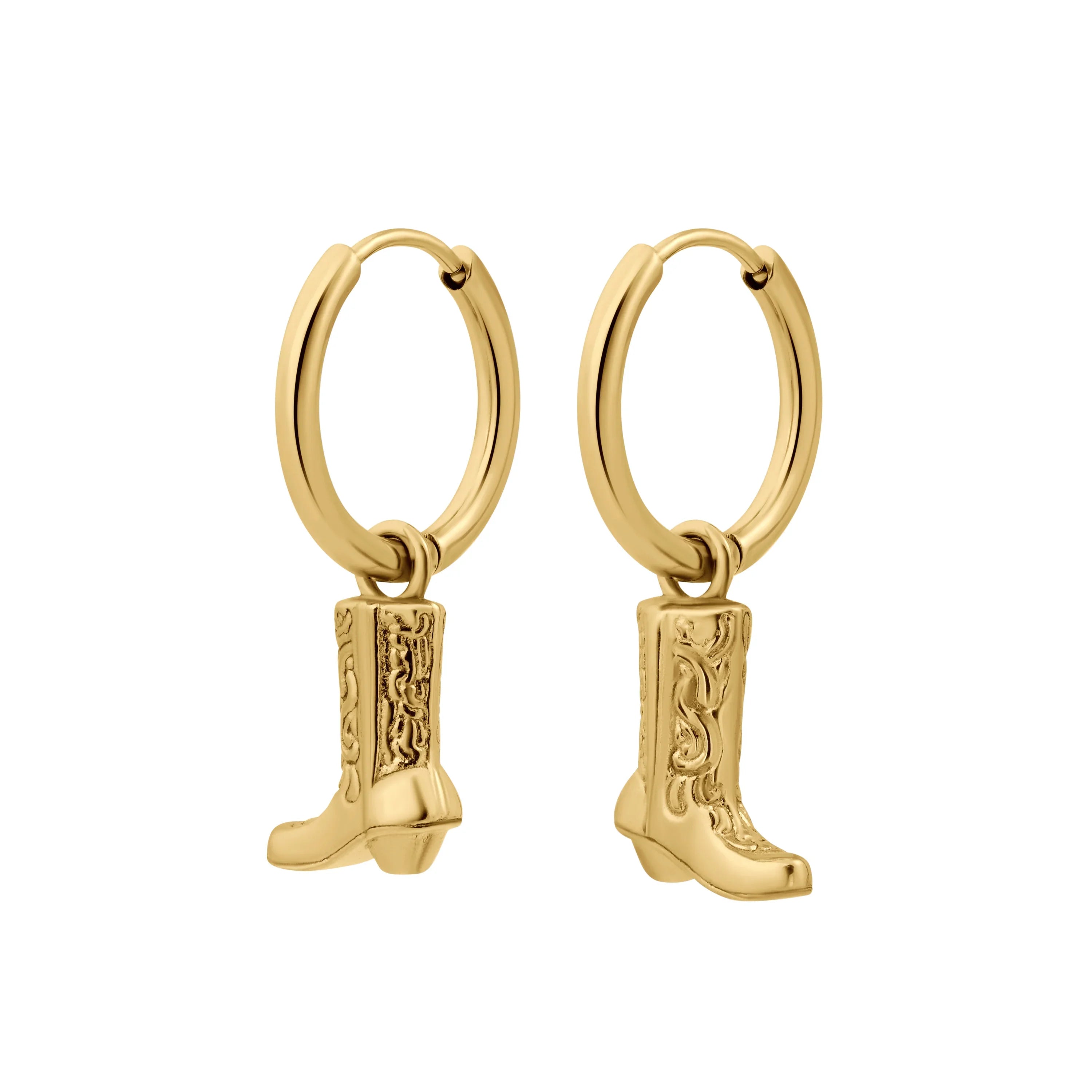 Cowgirl Boot Charm Hoops | Cords Club