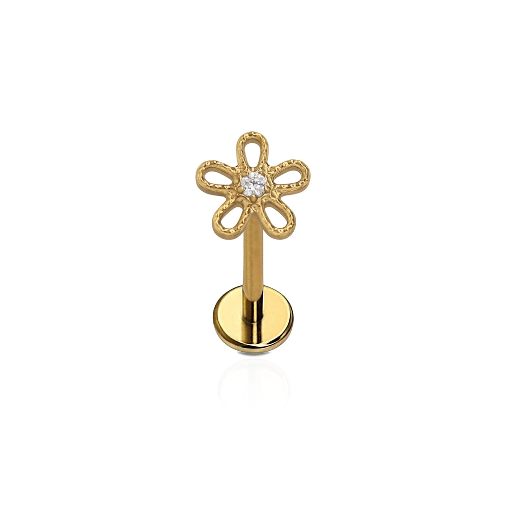 Frosted Daisy Flat Back Stud | Cords Club