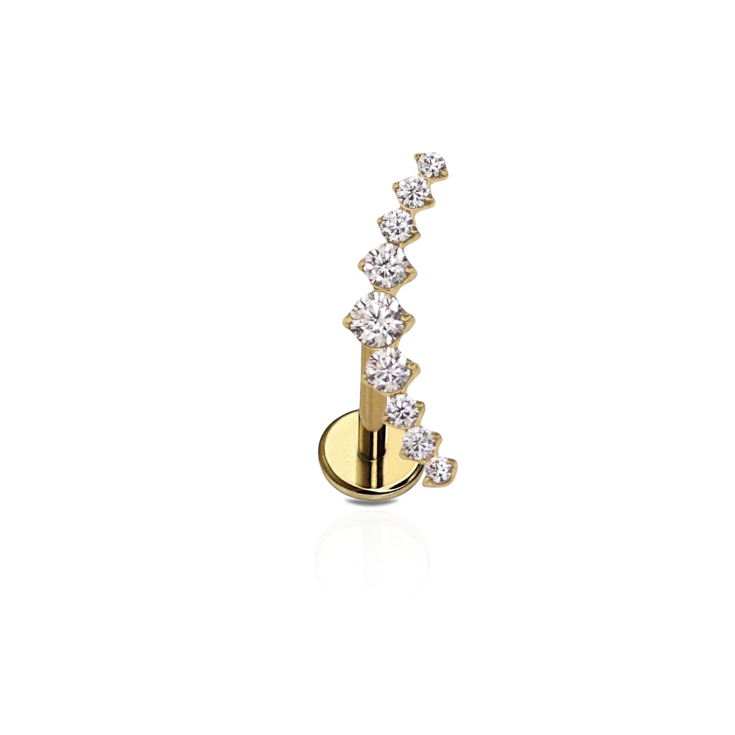 Crystal Ear Climber Flat Back Stud | Cords Club