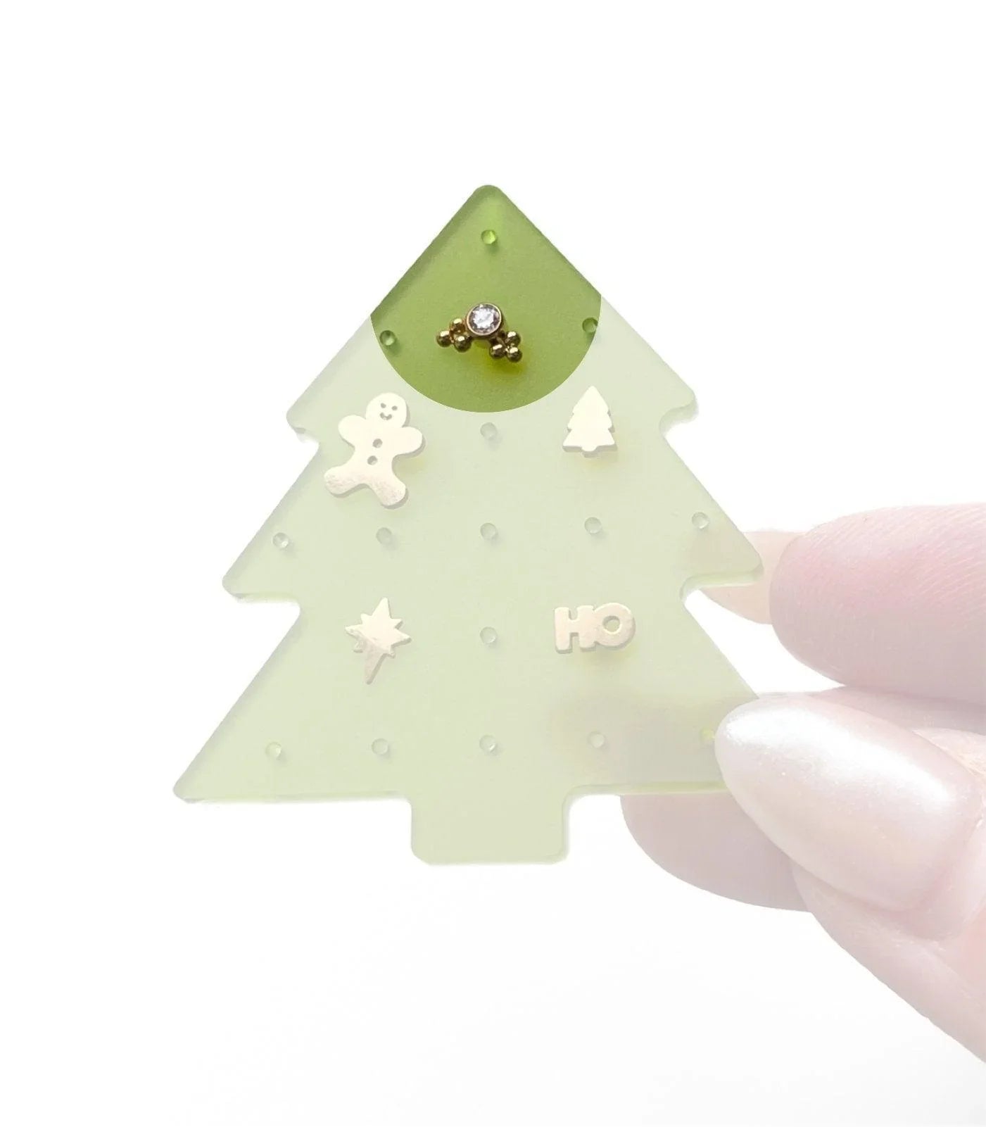 Festive Holly Flat Back Stud – Cords Club